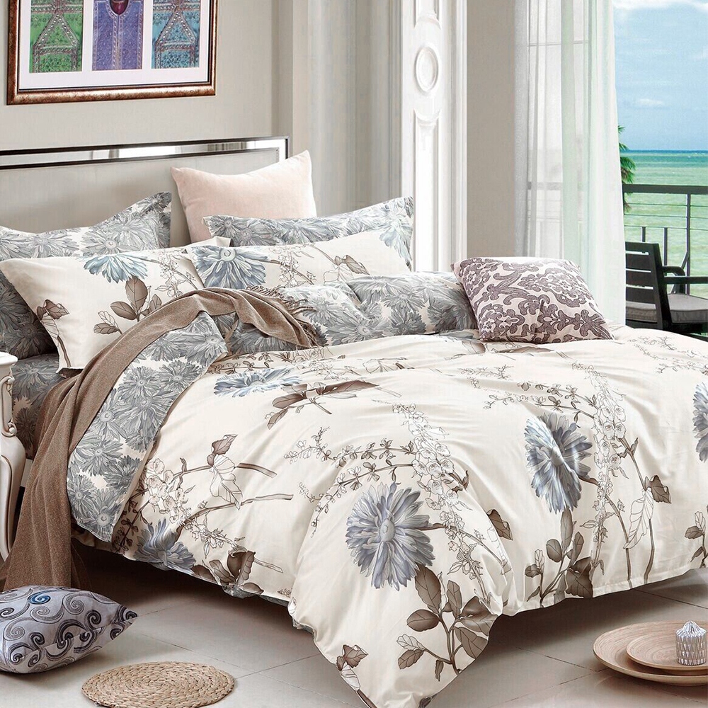 Queen Comforter Set 100 Cotton Daisy Floral Cream Bed Bath Beyond 39981970